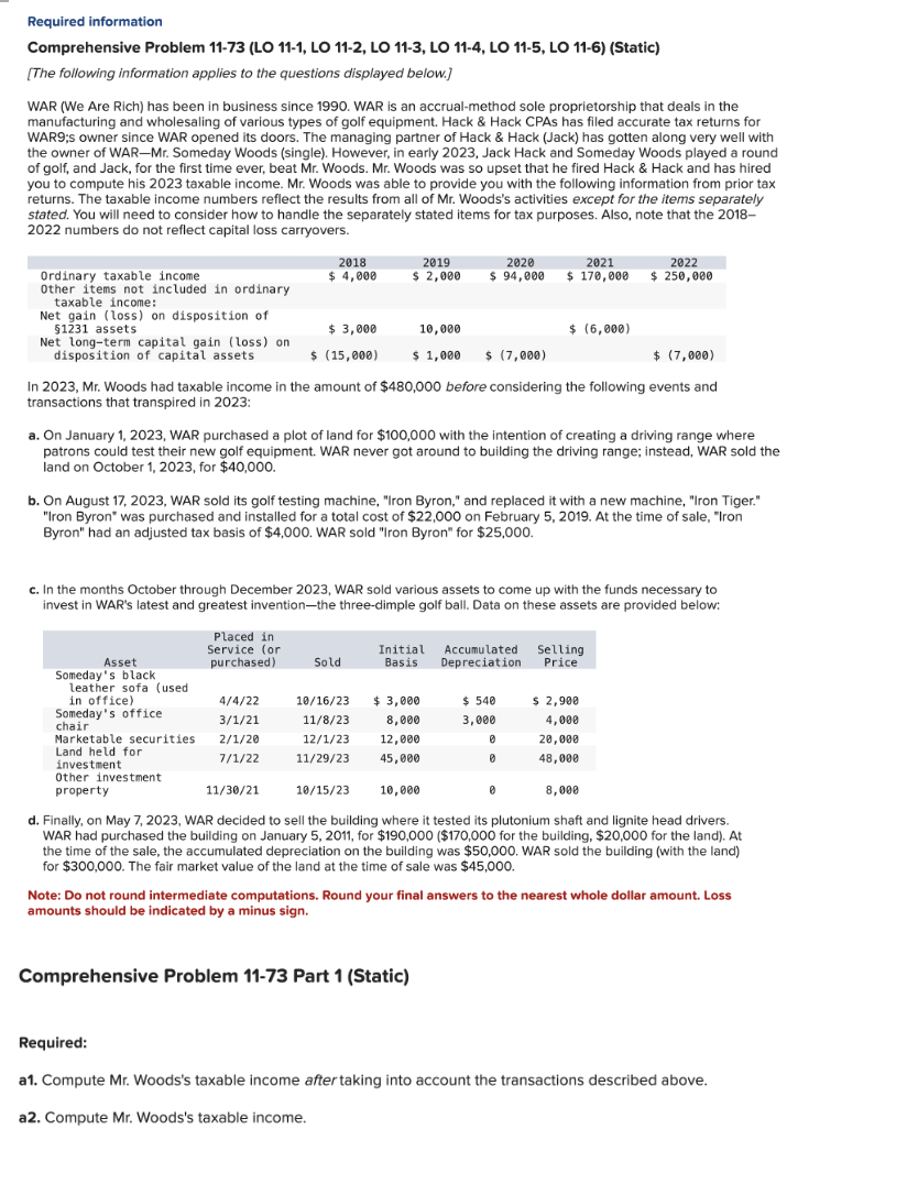 Solved MUST FILL IN THE TABLE PROVIDED BELOW Required | Chegg.com