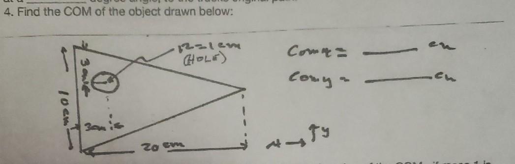 Solved R=1 cm (hole), the other measures are 3 cm, 3cm, 20 | Chegg.com