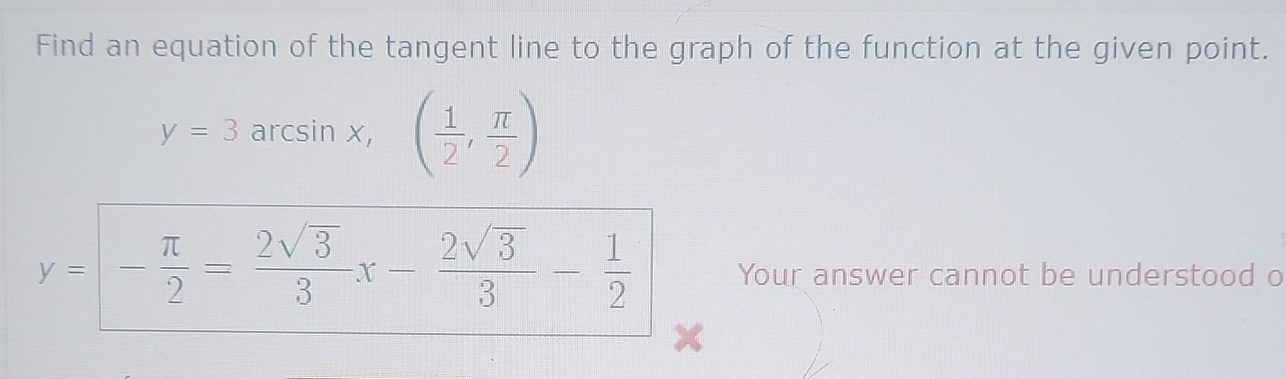 Solved Find an equation of the tangent line to the graph of | Chegg.com