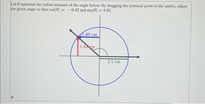 Solved Let θ represent the radian measure of the angle | Chegg.com