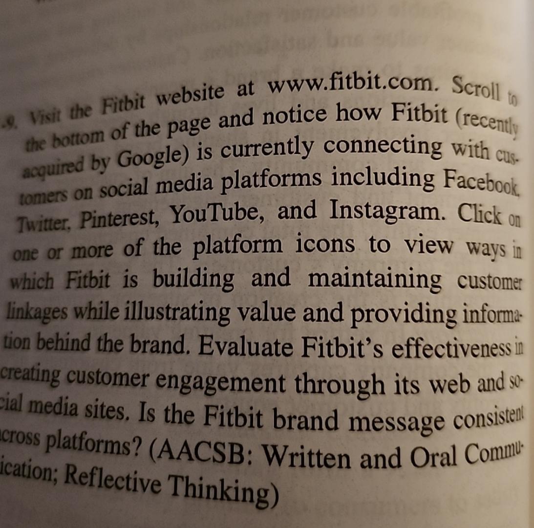 Solved Visit the Fitbit website at www.fitbit.com. Scroll to | Chegg.com