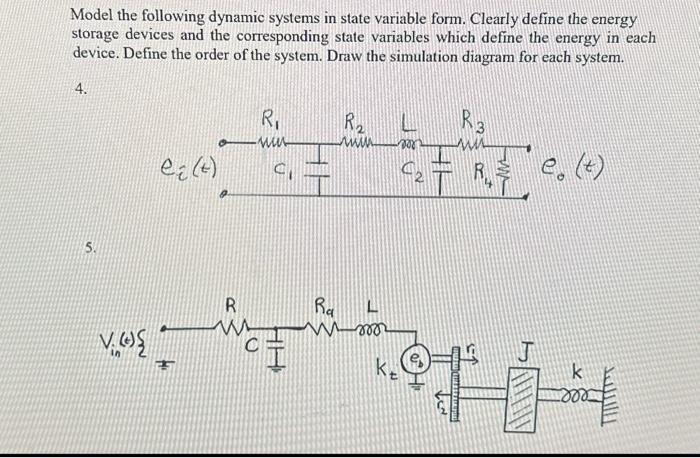 Solved Model The Following Dynamic Systems In State Variable 5189