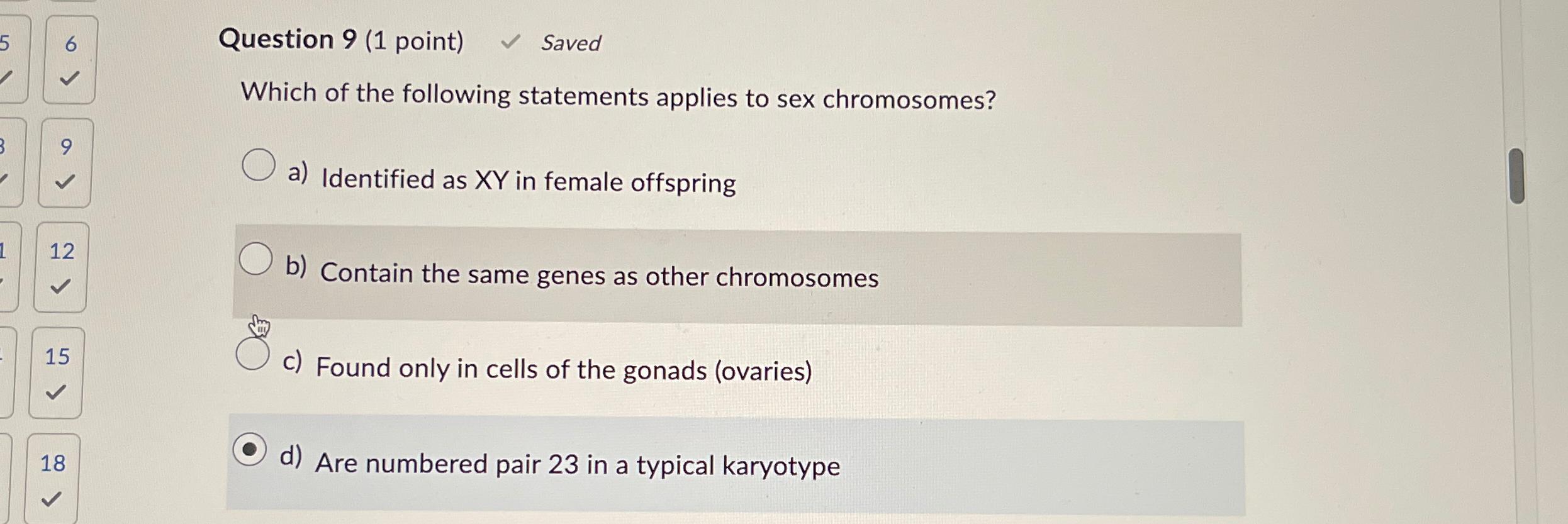 Solved 6Question 9 (1 ﻿point) ﻿SavedWhich of the following | Chegg.com