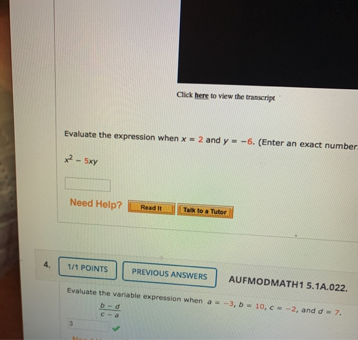 Solved Click here to view the transcript Evaluate the | Chegg.com