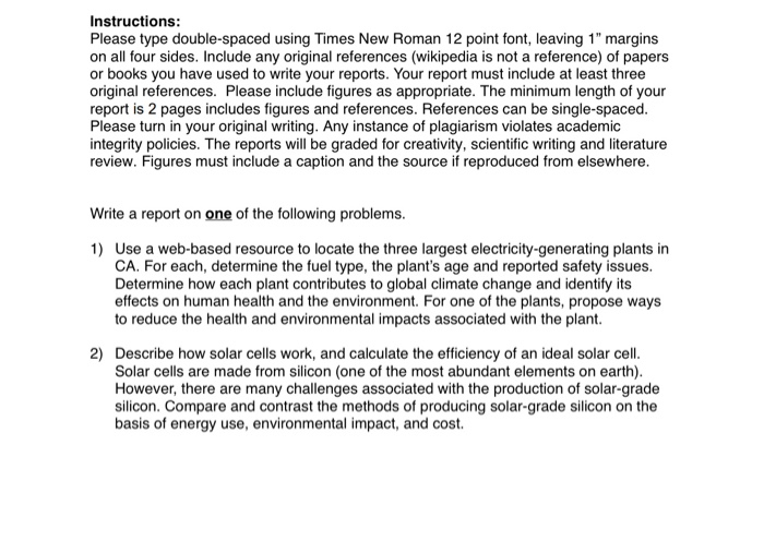 Instructions: Please type double-spaced using Times | Chegg.com