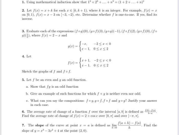 Solved 1. Using mathematical induction show that | Chegg.com