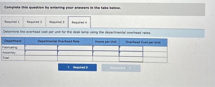 Solved Exercise 4-9 (Algo) Allocating overhead using | Chegg.com