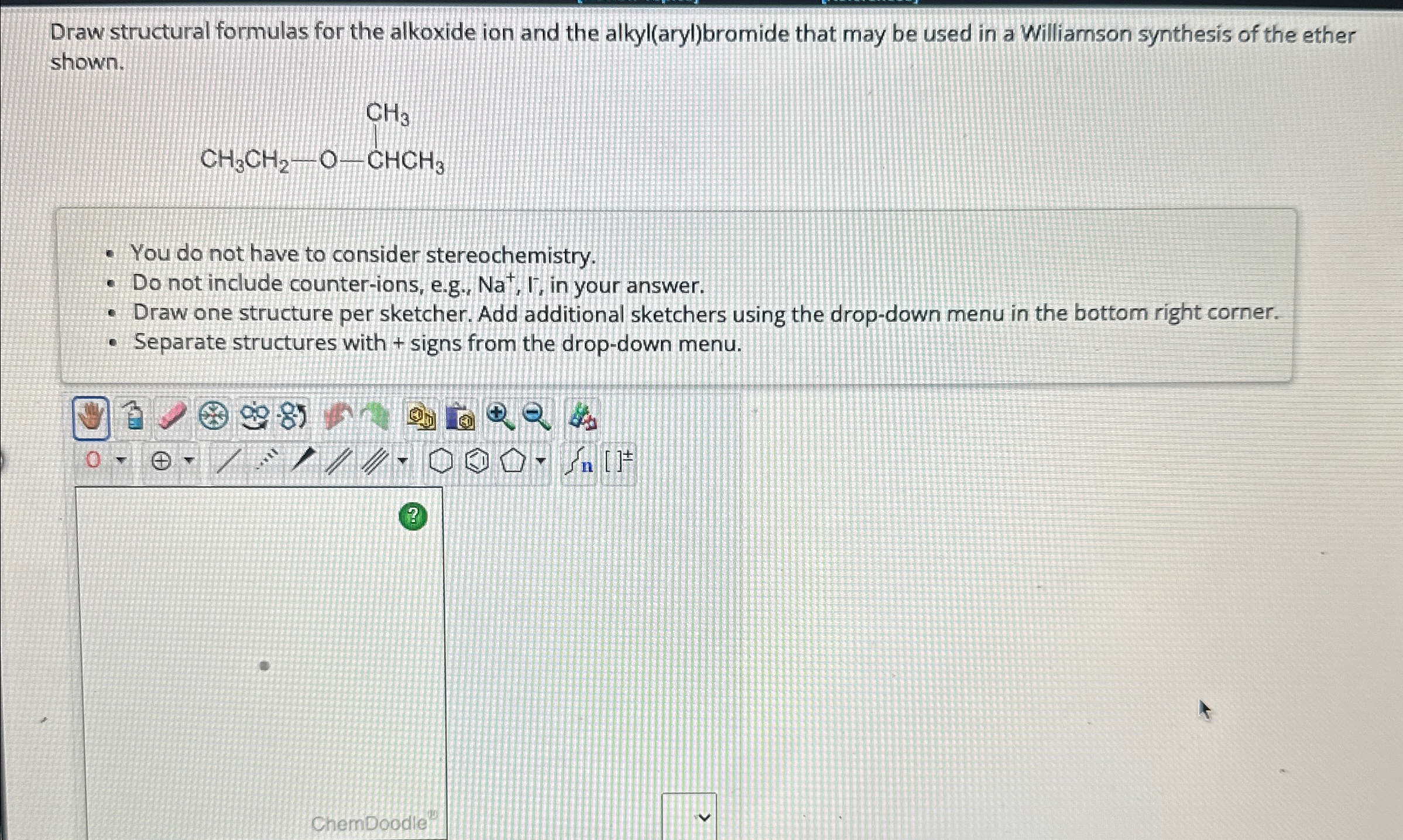Solved Draw structural formulas for the alkoxide ion and the | Chegg.com