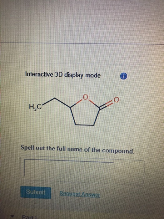 Solved Interactive 3D display mode @ 0 H,с- CH3 Spell out | Chegg.com