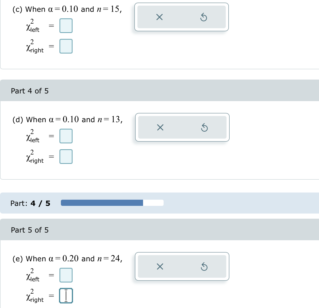 Solved Using The Chi Square Distribution Table Fin 1817