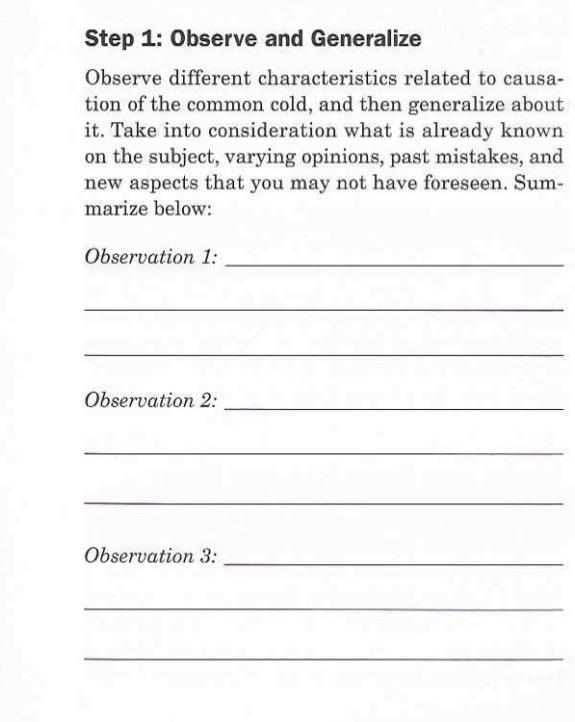Solved Step 1: Observe and GeneralizeObserve different | Chegg.com
