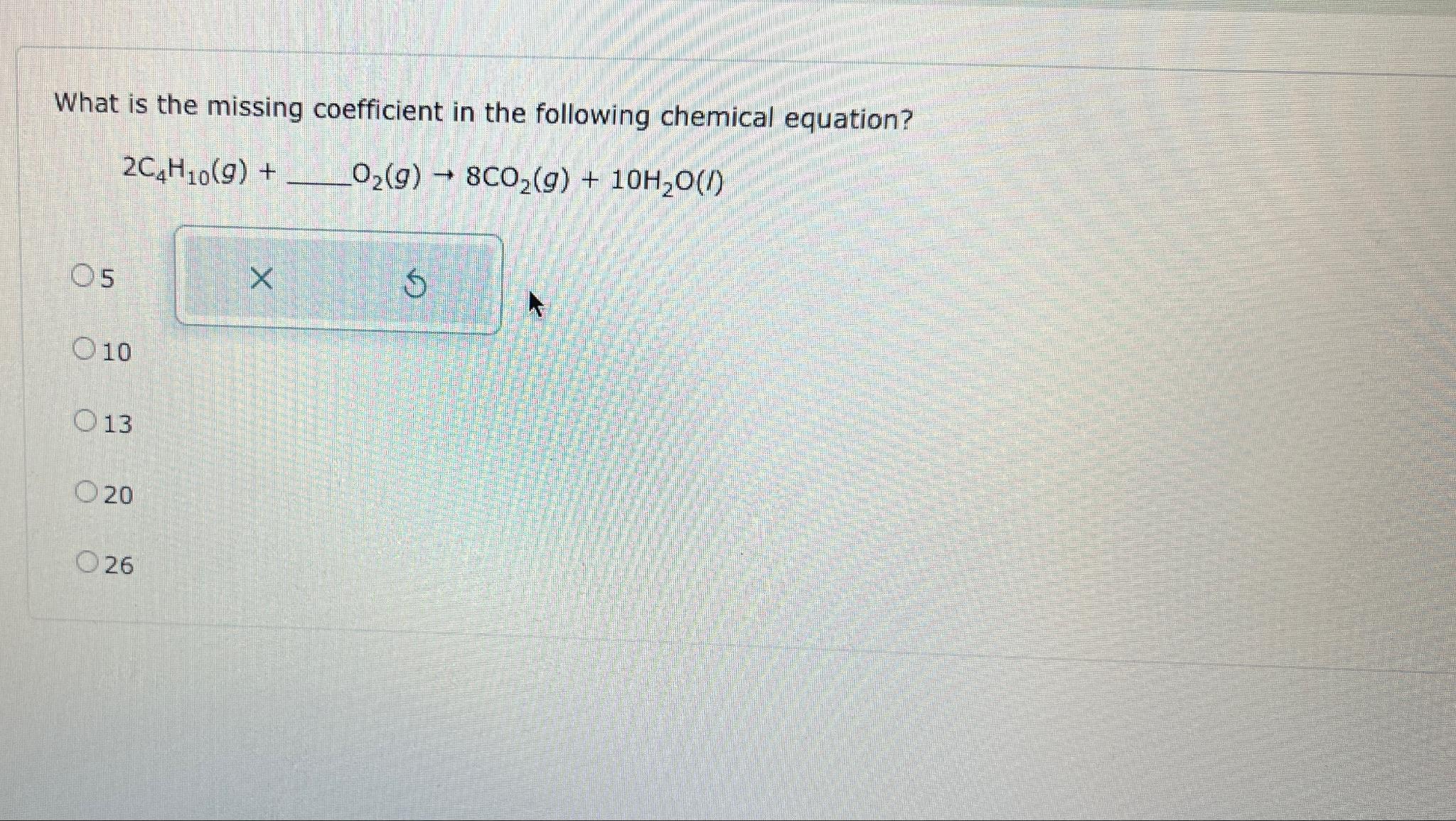 Solved What is the missing coefficient in the following | Chegg.com