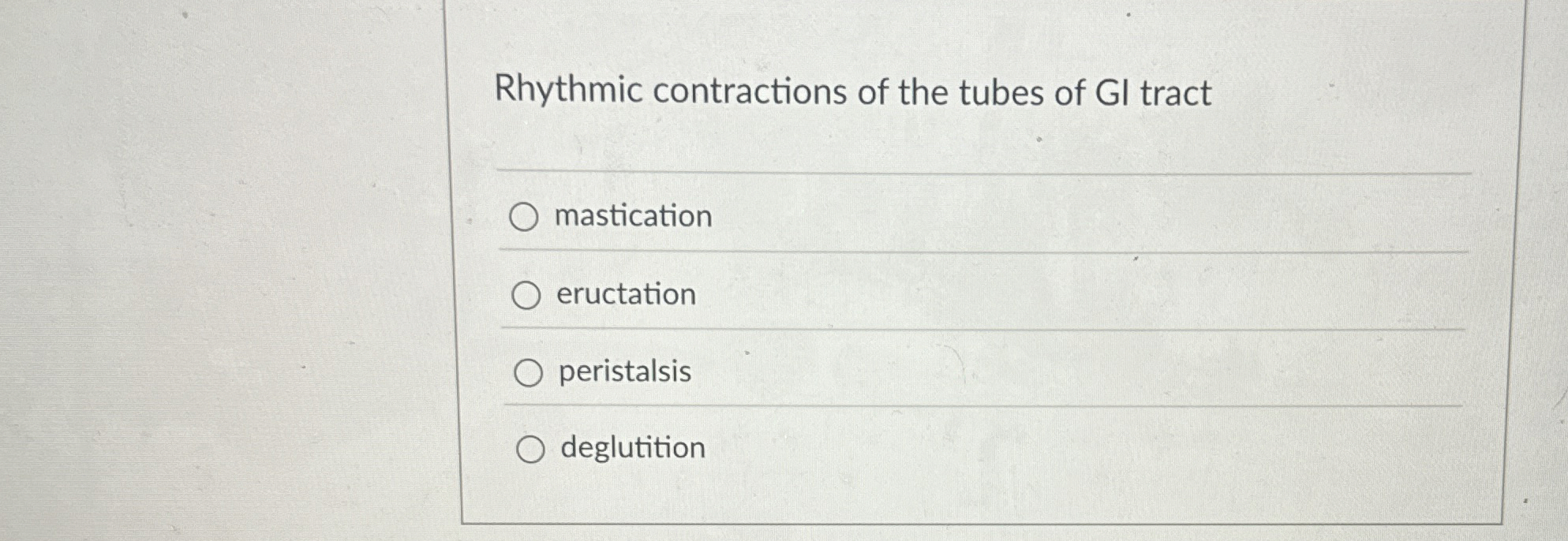 Solved Rhythmic contractions of the tubes of GI | Chegg.com