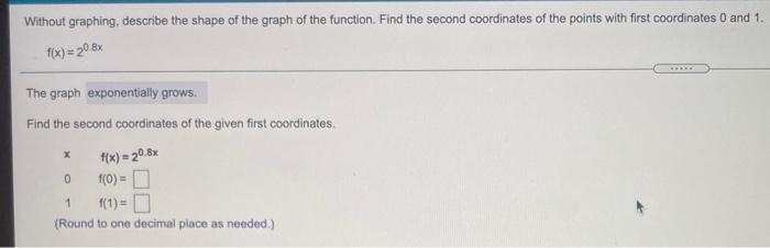 Solved Without graphing, describe the shape of the graph of | Chegg.com