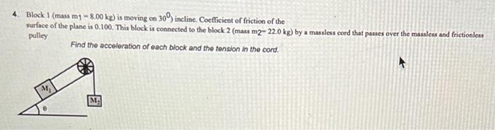 [solved] 4 Block 1 Mass M1 8 00 Kg Is Moving On 300 In