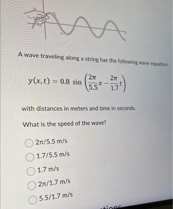 Solved A wave traveling along a string has the following | Chegg.com