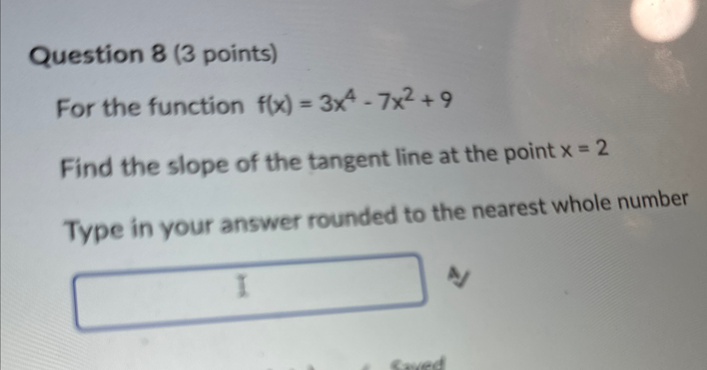 Solved Question 8 (3 ﻿points)For the function | Chegg.com