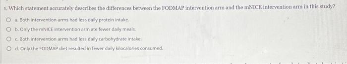 Solved 1. Which statement accurately describes the | Chegg.com