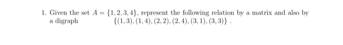 Solved 6. Find the symmetric closure of the relation in #1 | Chegg.com