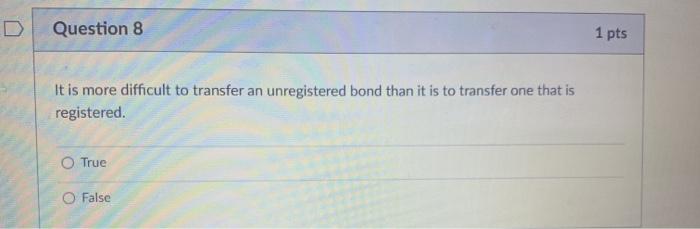 Solved Question 8 1 pts It is more difficult to transfer an | Chegg.com