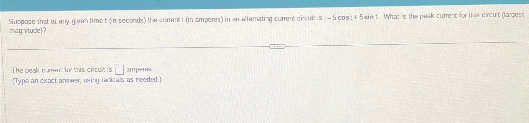 Solved Suppose that at any given time t (in seconds) ﻿the | Chegg.com