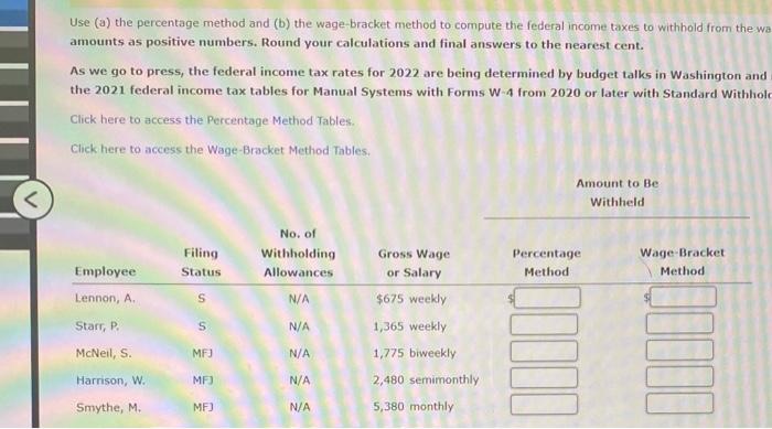 Solved Use (a) the percentage method and (b) the | Chegg.com