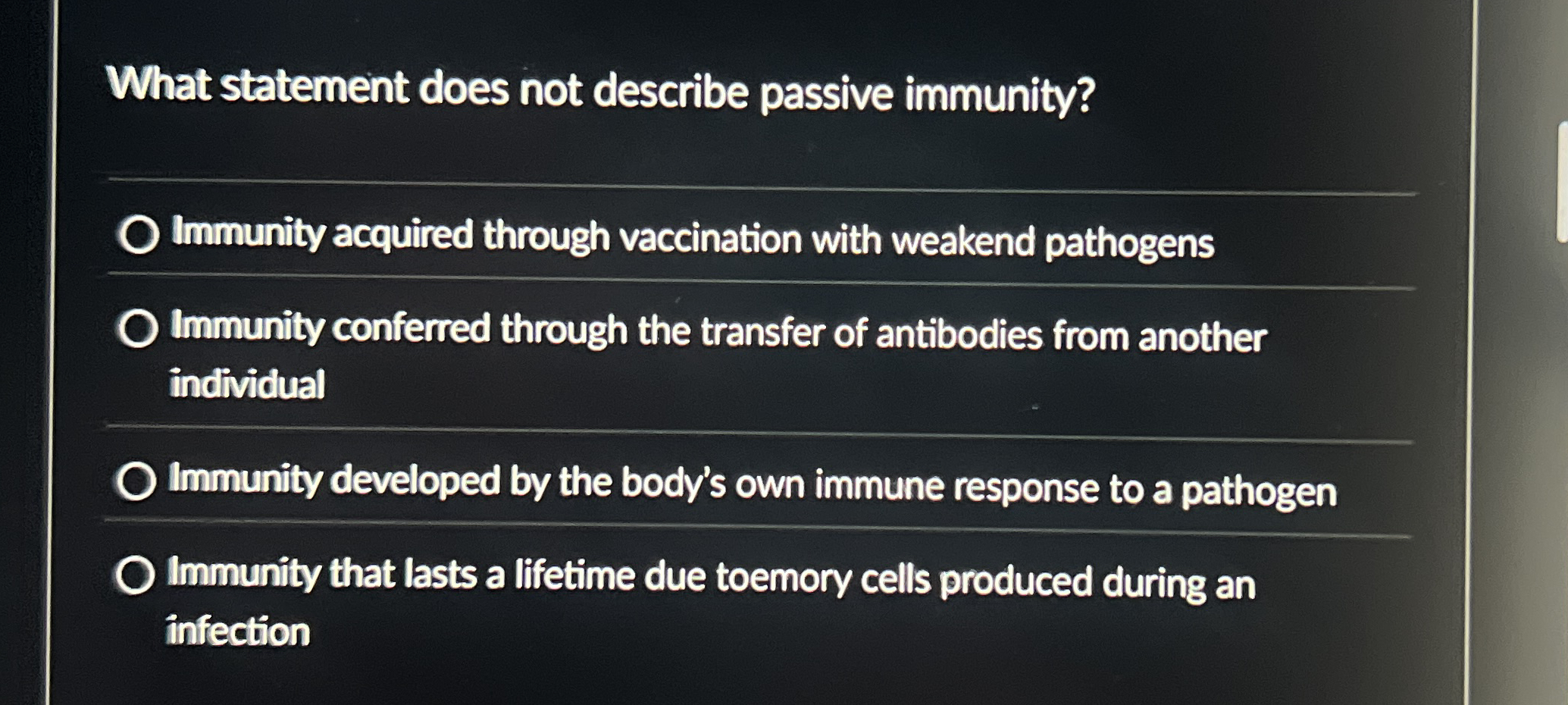 Solved What statement does not describe passive | Chegg.com