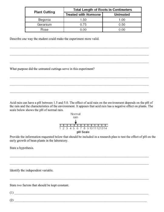 Solved In an experiment to test the effect of light on | Chegg.com