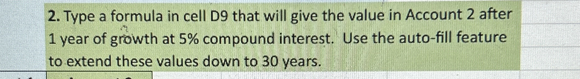 Solved Type a formula in cell D9 ﻿that will give the value | Chegg.com