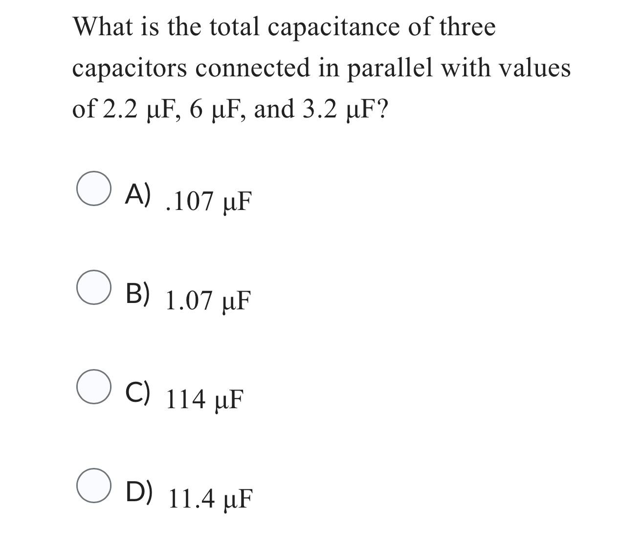 Solved What is the total capacitance of three capacitors | Chegg.com