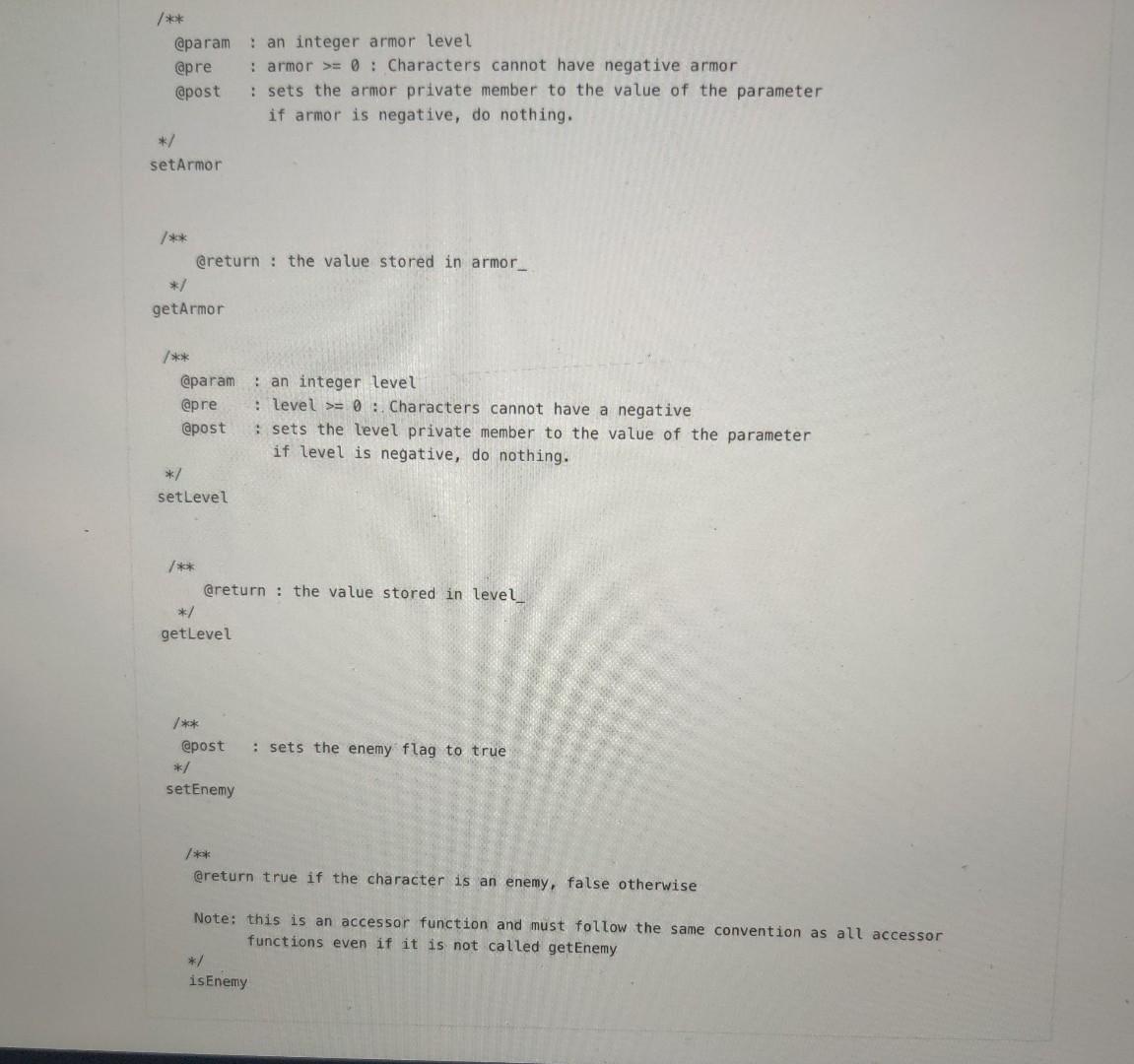 Solved You will implement the Character class. You must | Chegg.com