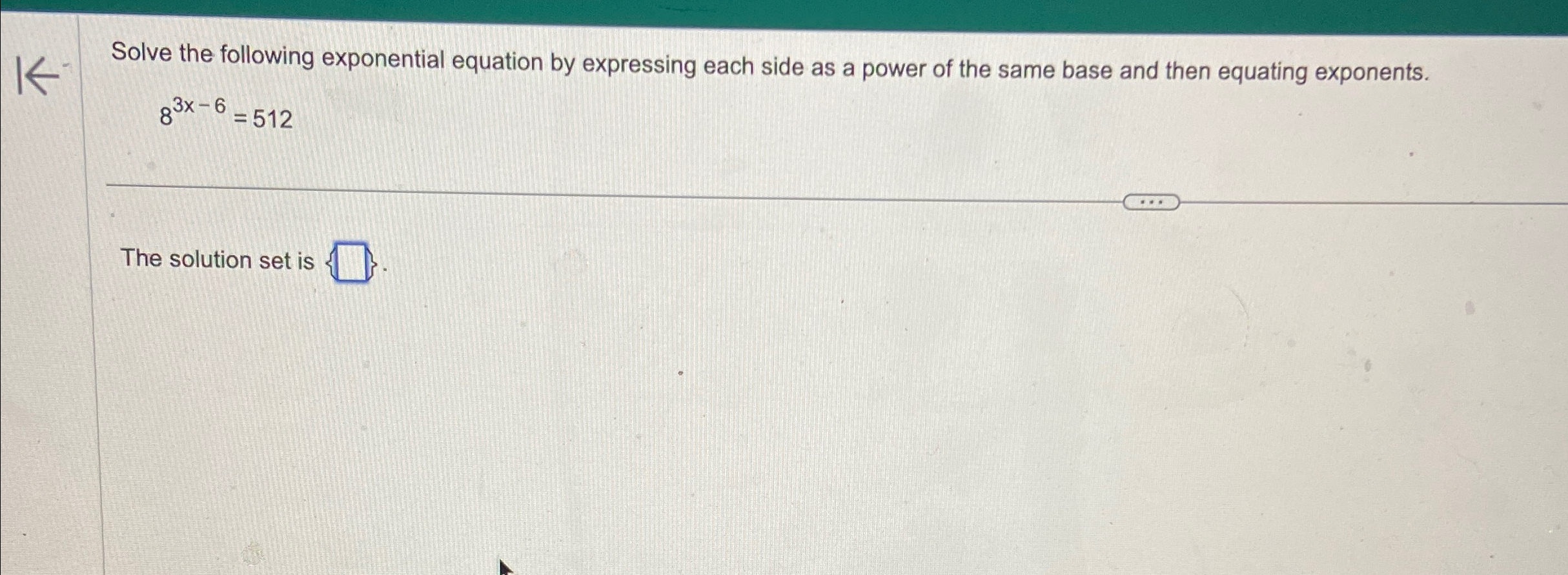 Solved Solve the following exponential equation by | Chegg.com
