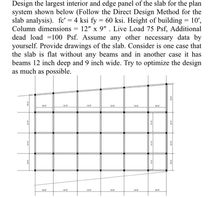 Solved Design the largest interior and edge panel of the | Chegg.com