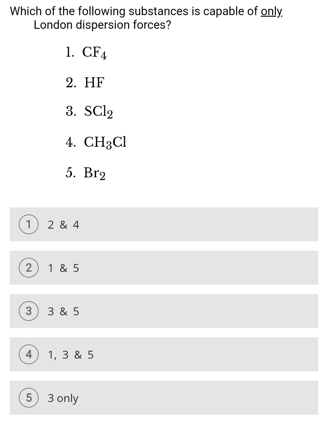 Solved Which of the following substances is capable of only. | Chegg.com