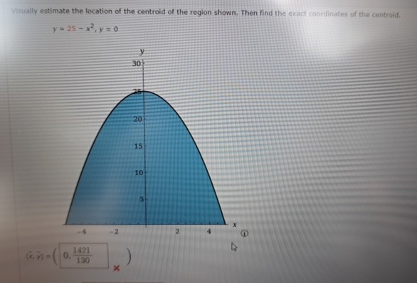 Solved Visually estimate the location of the centroid of the | Chegg.com