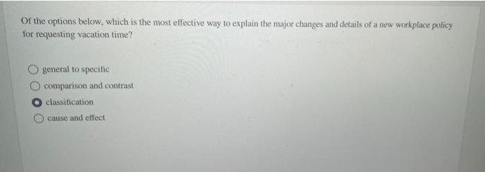 Solved of the options below, which is the most effective way | Chegg.com