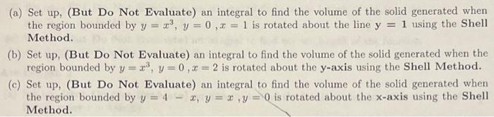 Solved (a) Set up, (But Do Not Evaluate) an integral to find | Chegg.com