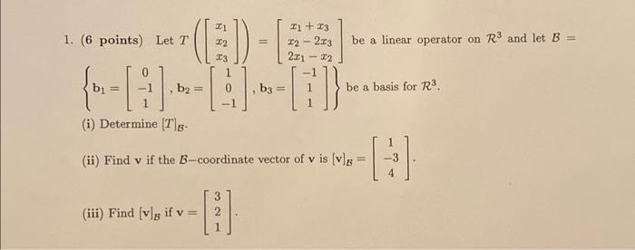 Solved 1. (6 points) Let | Chegg.com