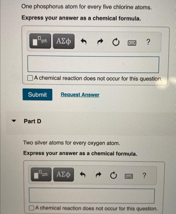 Solved Three iron atoms for every four oxygen atoms. Express | Chegg.com