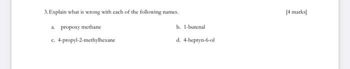 Solved 3. Explain what is wrong with each of the following | Chegg.com