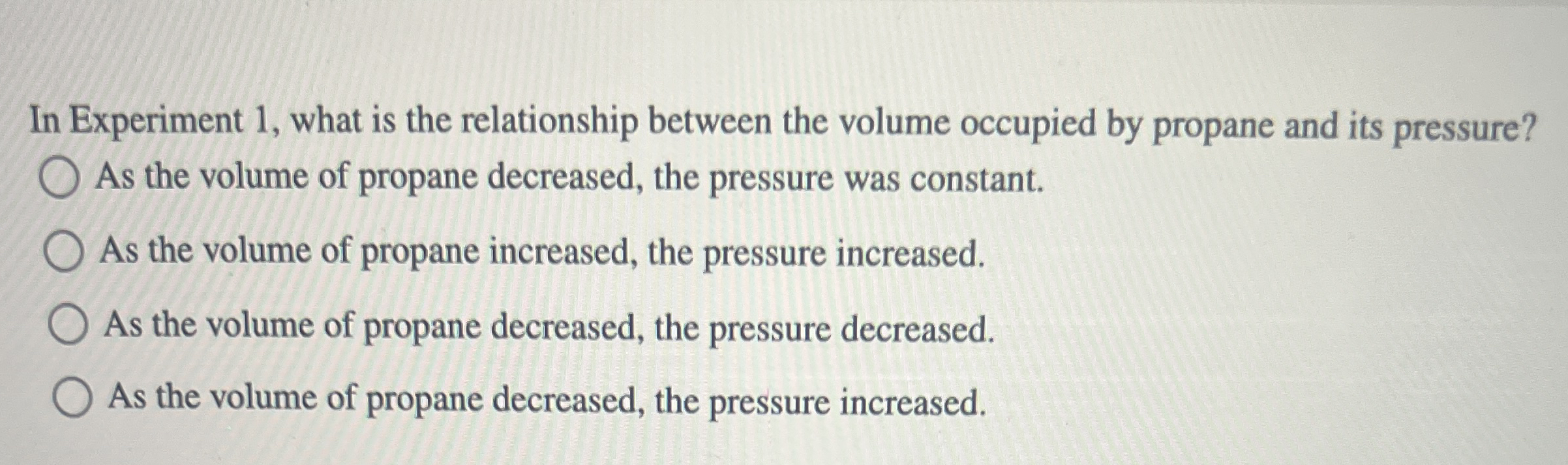 Solved In Experiment 1, ﻿what is the relationship between | Chegg.com