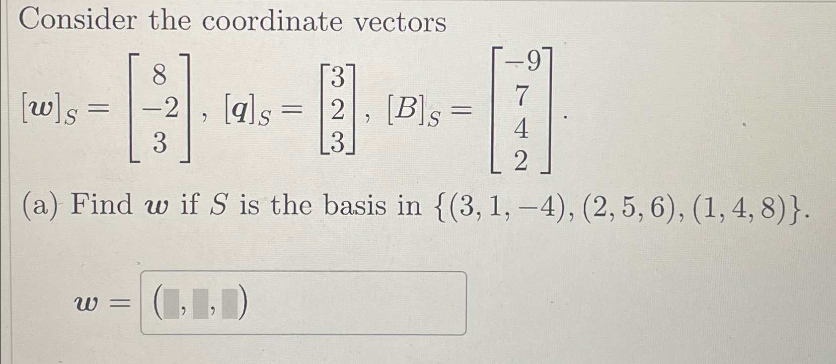 Solved Consider the coordinate | Chegg.com