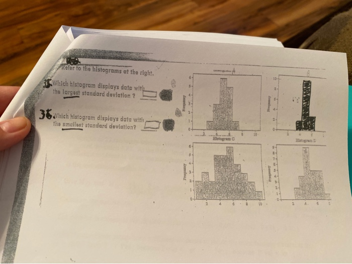 Solved Refer to the histograms at the right. 3. Which | Chegg.com