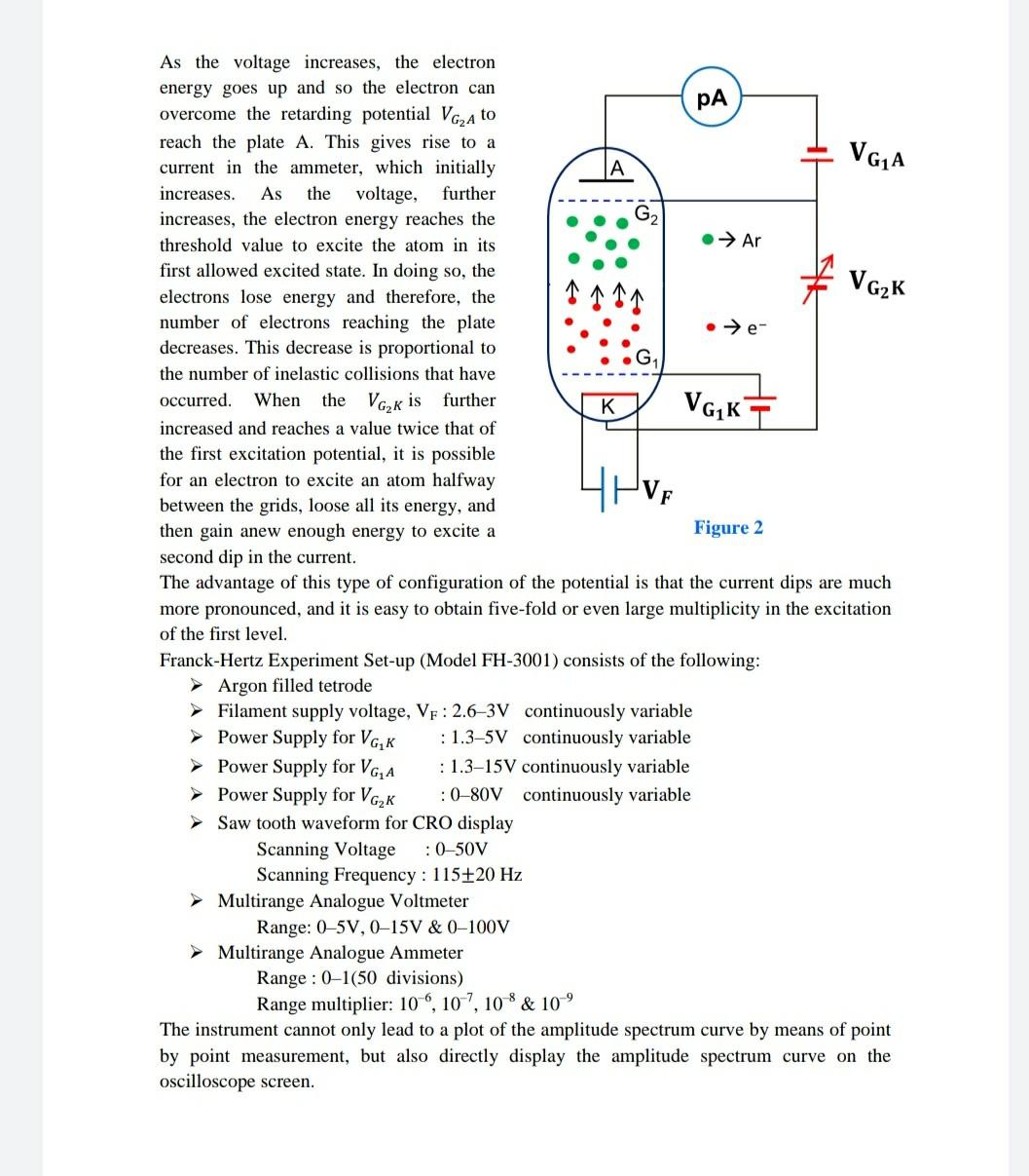 [Solved]: Advanced Physics Frank Hertz experiment. With the