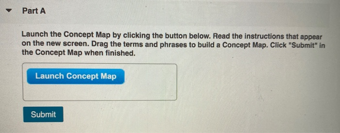 Solved Part A Launch the Concept Map by clicking the button | Chegg.com