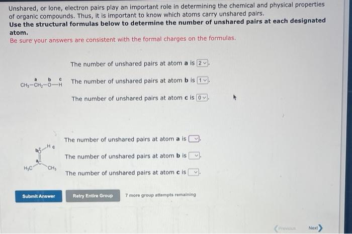 Solved Unshared, or lone, electron pairs play an important | Chegg.com