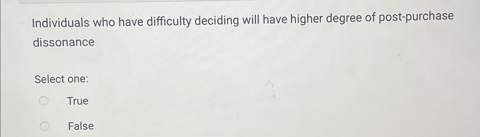 Solved Individuals who have difficulty deciding will have | Chegg.com