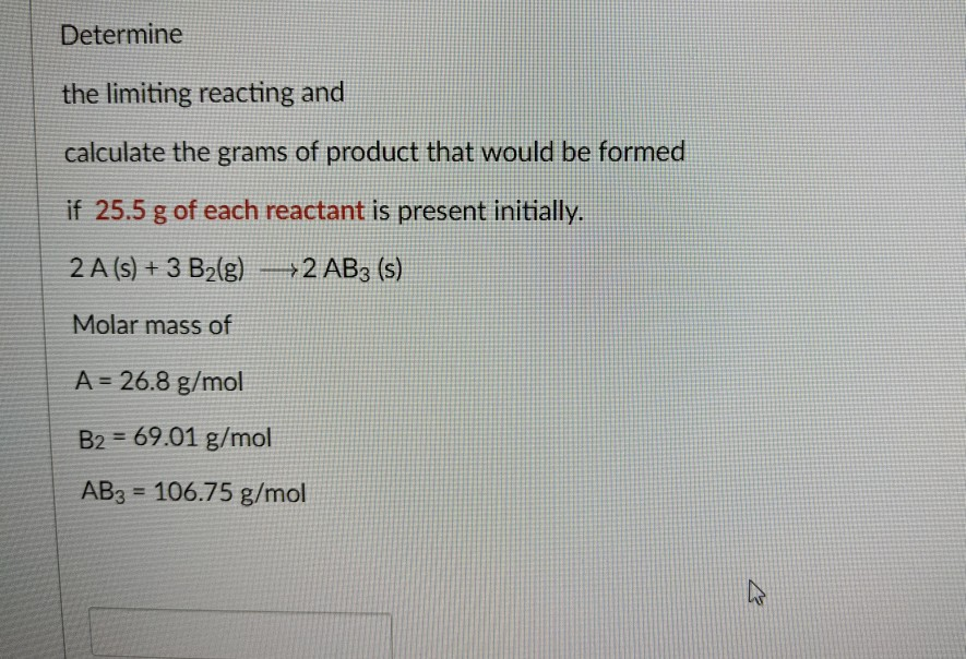Solved determine the limiting reactant and calculate the | Chegg.com