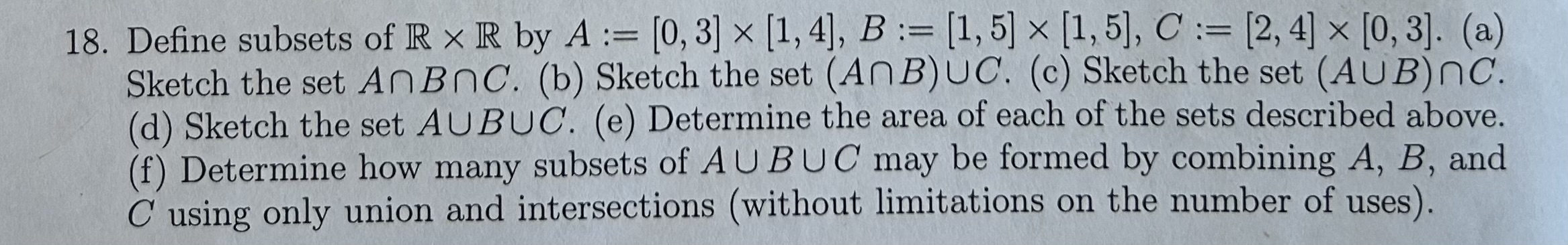 Solved Define subsets of R×R ﻿by | Chegg.com