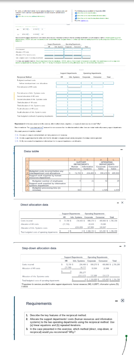 Solved Data | Chegg.com